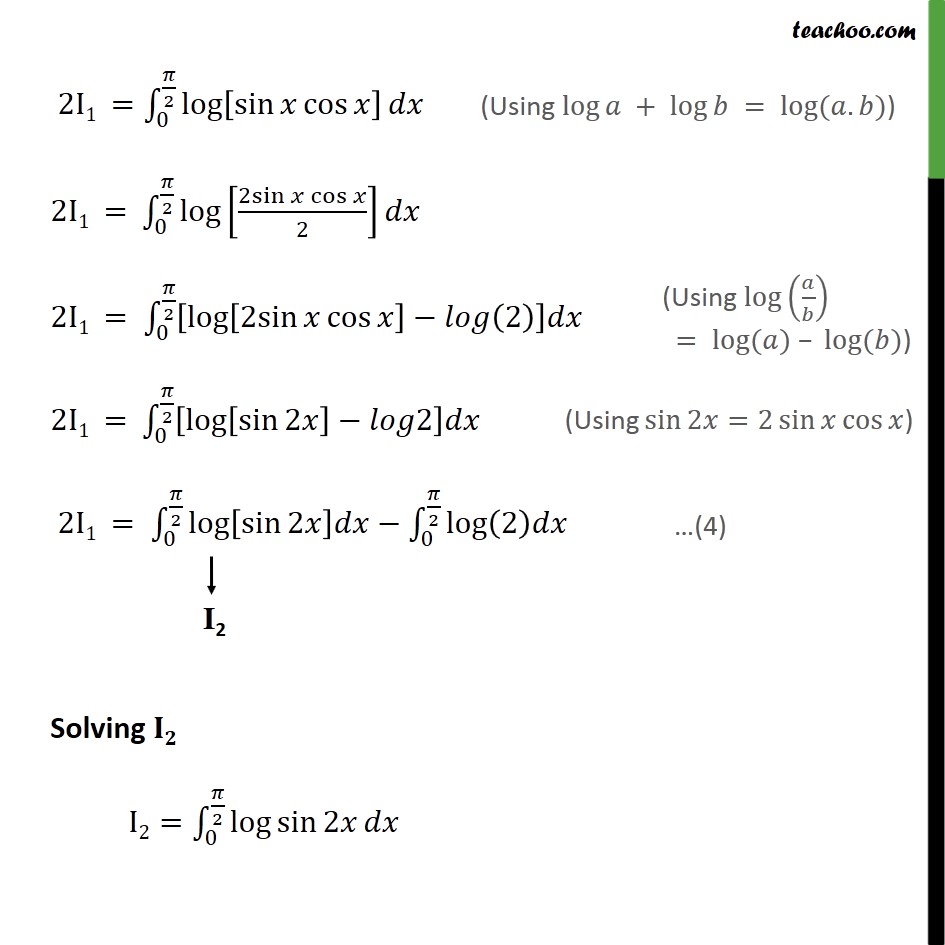 Ex 7.11, 16 - Evaluate definite integral log (1 + cos x) dx - Ex 7.11 Ex 7.11, 16 - Evaluate definite integral log (1 + cos x) dx - Ex 7.11