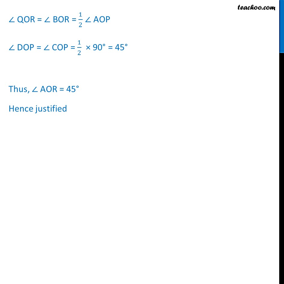 Ex 11.1, 2 - Construct angle 45 degree - Class 9 Constructions - Ex 11 Ex 11.1, 2 - Construct angle 45 degree - Class 9 Constructions - Ex 11