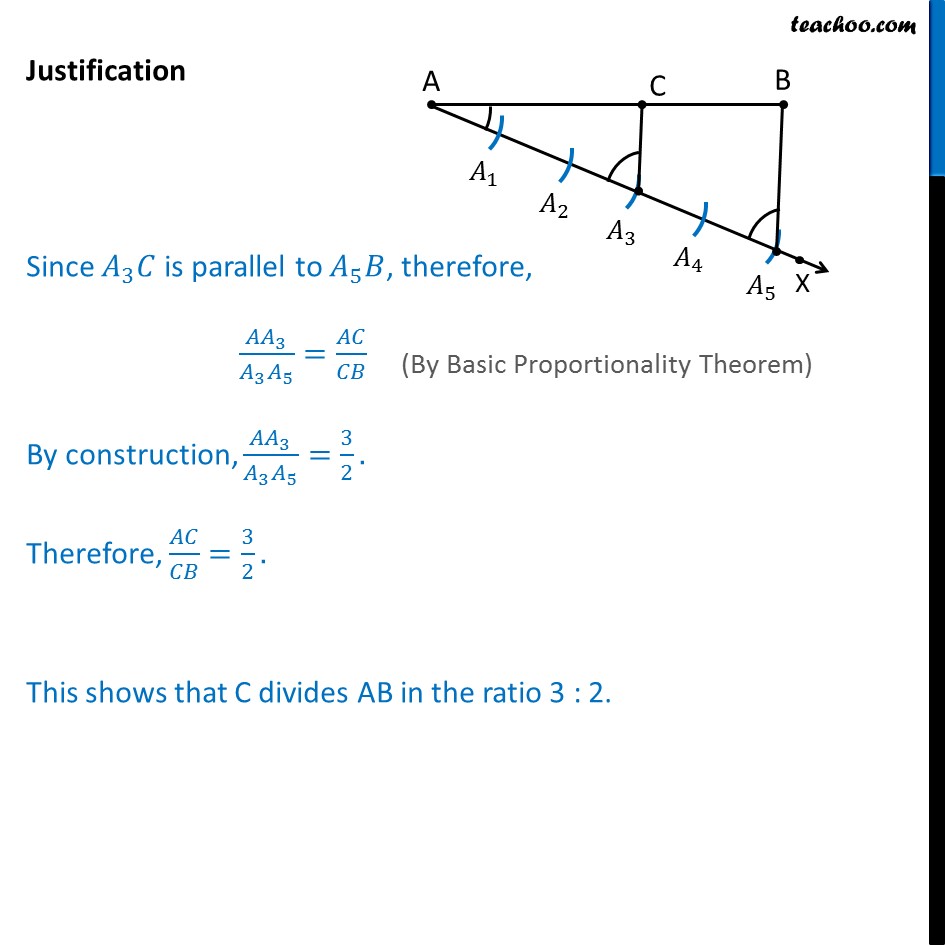Construction 11.1 - Divide a line segment in a given ratio - Class 10 Construction 11.1 - Divide a line segment in a given ratio - Class 10